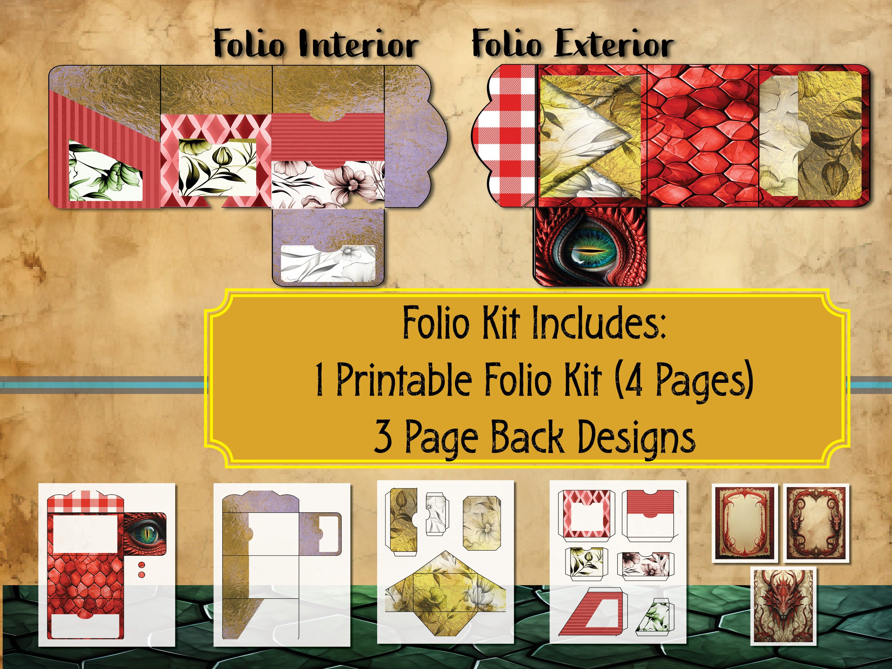 Dnd Journal Printable Accessory Character Folio Kit for Junk Journal ...