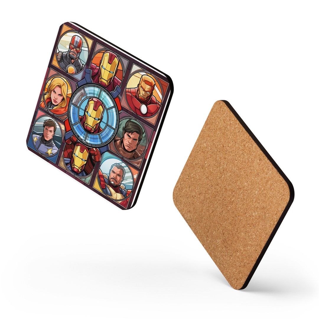 Heroic Sips Await: Marvel Heroes-themed Cork-back Coasters — Unleash ...
