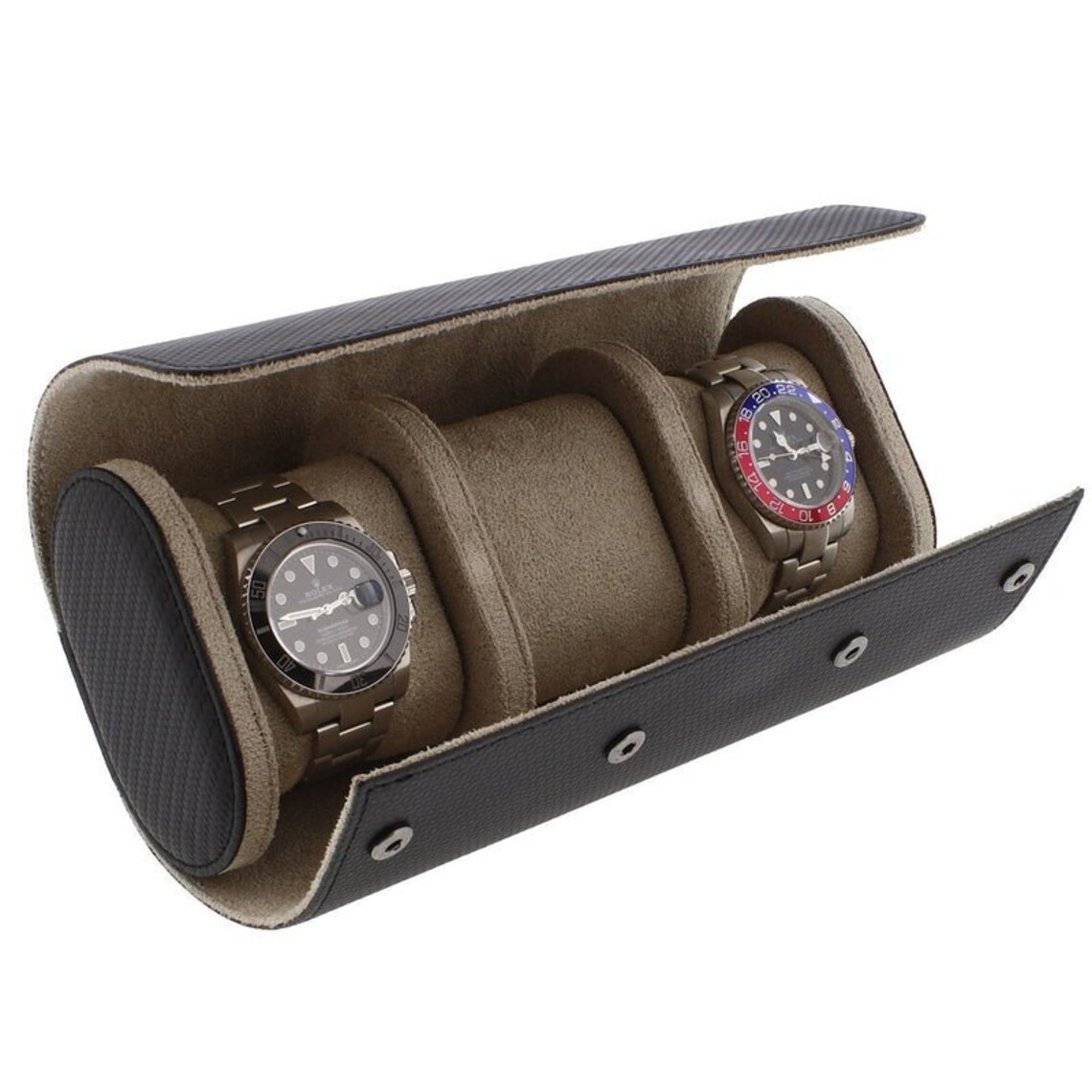 Premium Triple Watch Roll in Carbon Fibre Leather Super Soft - Etsy