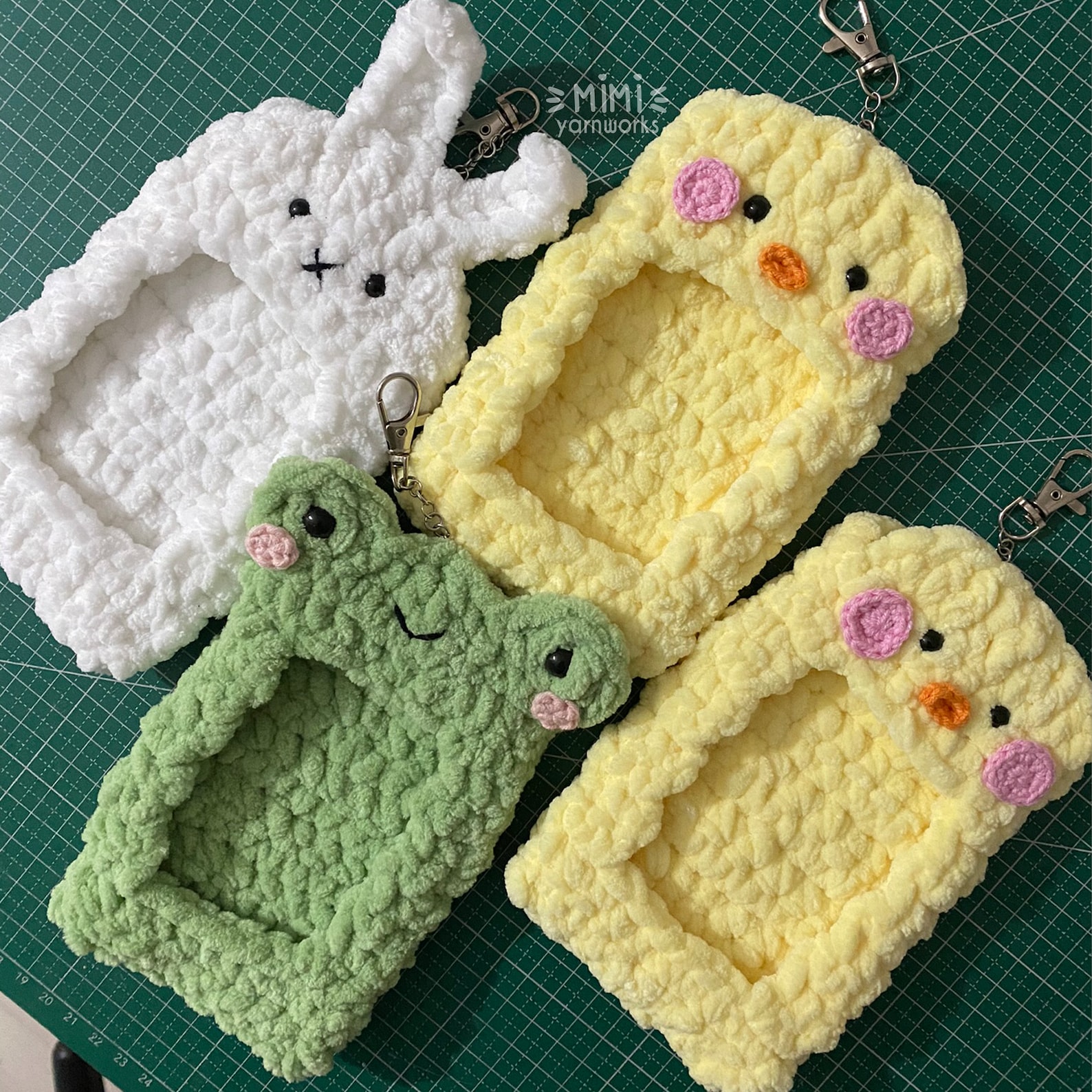 Cute Crochet Kpop Photocard Holder / Bunny Duck Frog K-pop Pc Holder ...