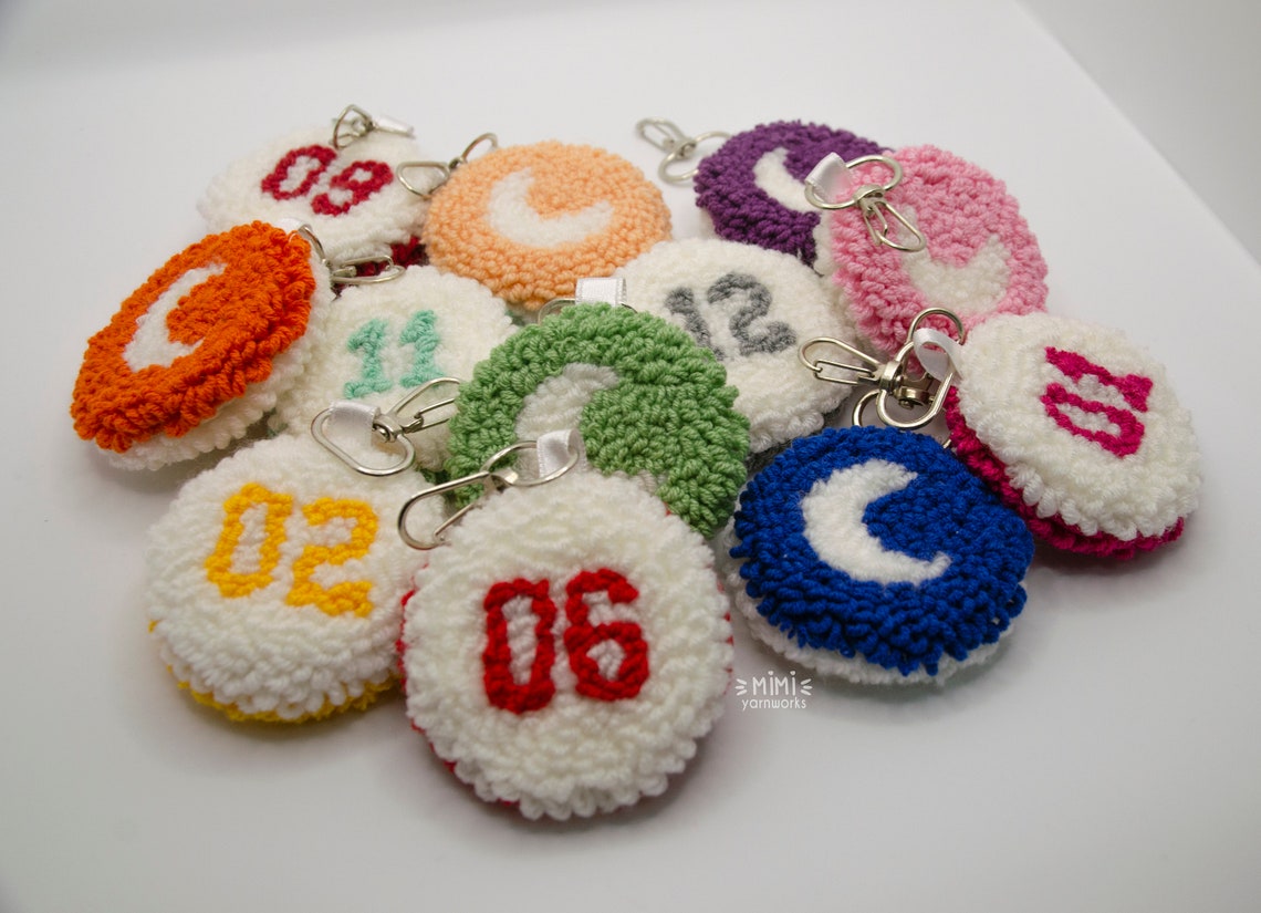 LOONA Themed Handmade Moon Keychain Colorful Kpop Keychain Tufted With ...