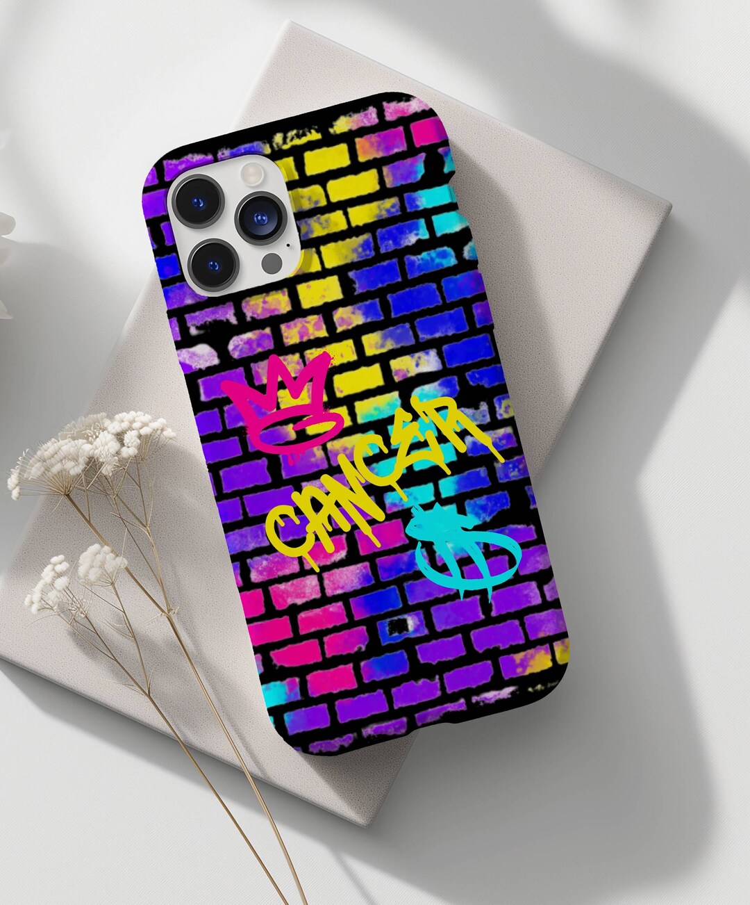 Cancer Sign Graffiti Brick Wall Magnetic Tough iPhone Case, Astrology ...