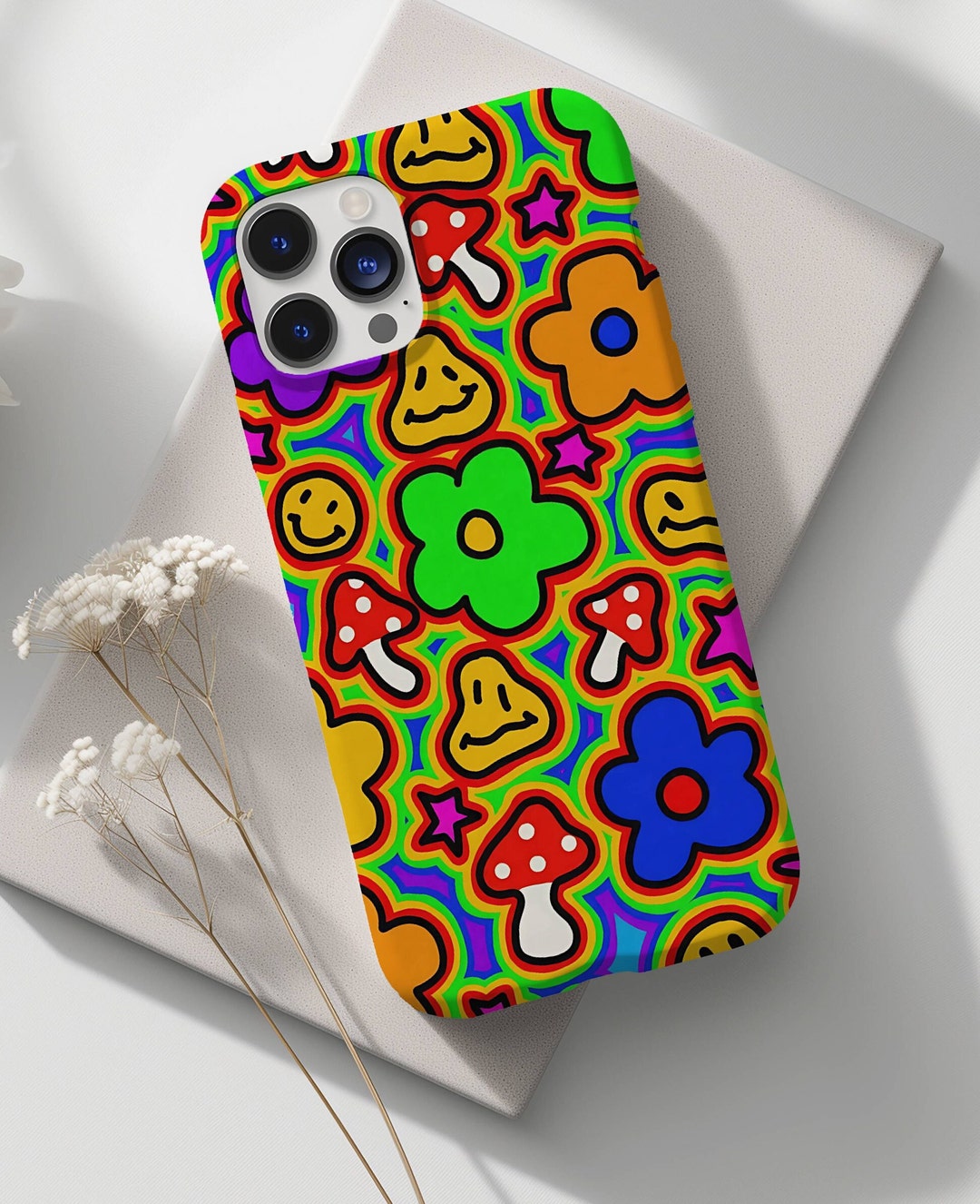 Indie Kidcore Aesthetic Magsafe Tough Phone Case, Retro Flowers iPhone ...