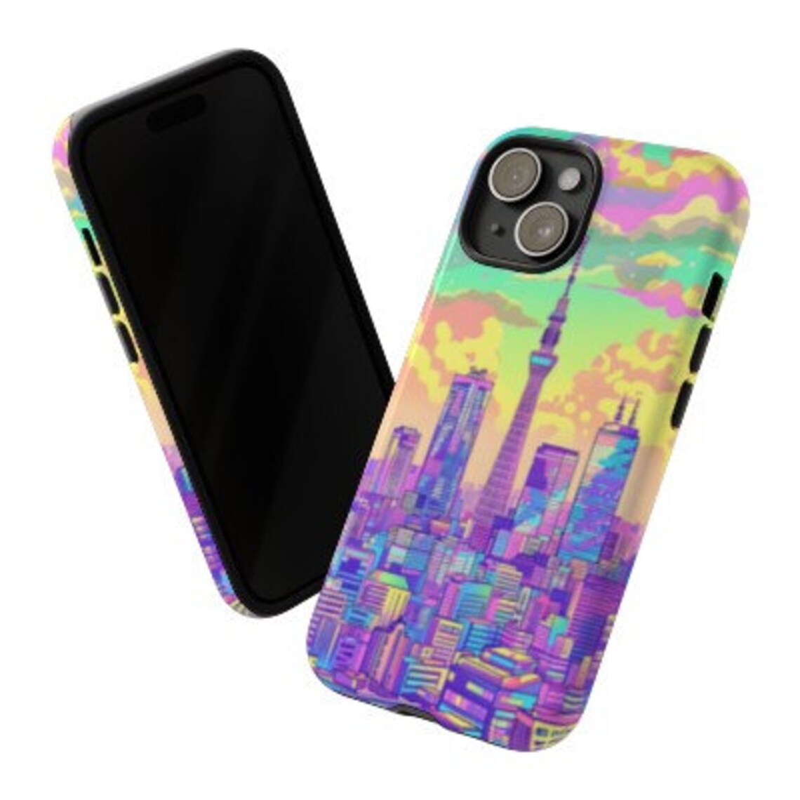 Tokyo Japan Skyline Tough Case, Vaporwave iPhone Case, Travel Galaxy ...