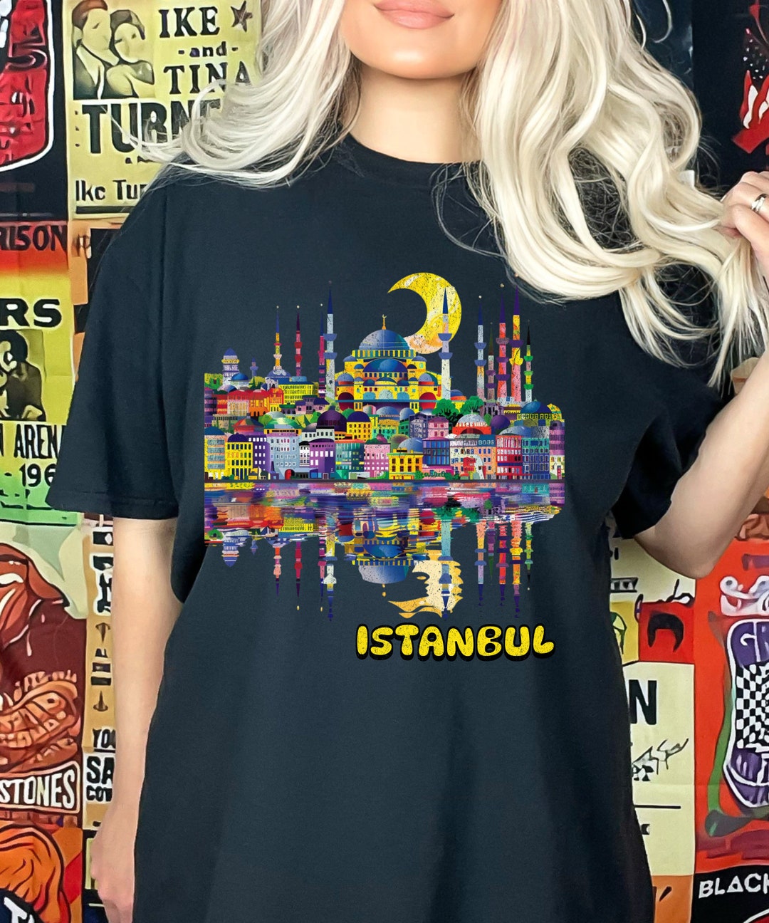 Istanbul Pop Art Shirt, Turkish Tshirt, Travel T-shirt, Vacation Tee ...
