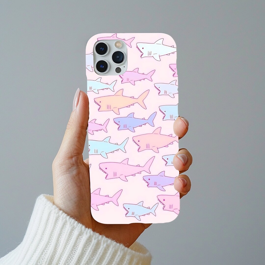 Kawaii Shark Magsafe Phone Case, Soft Grunge iPhone Case, E-girl ...