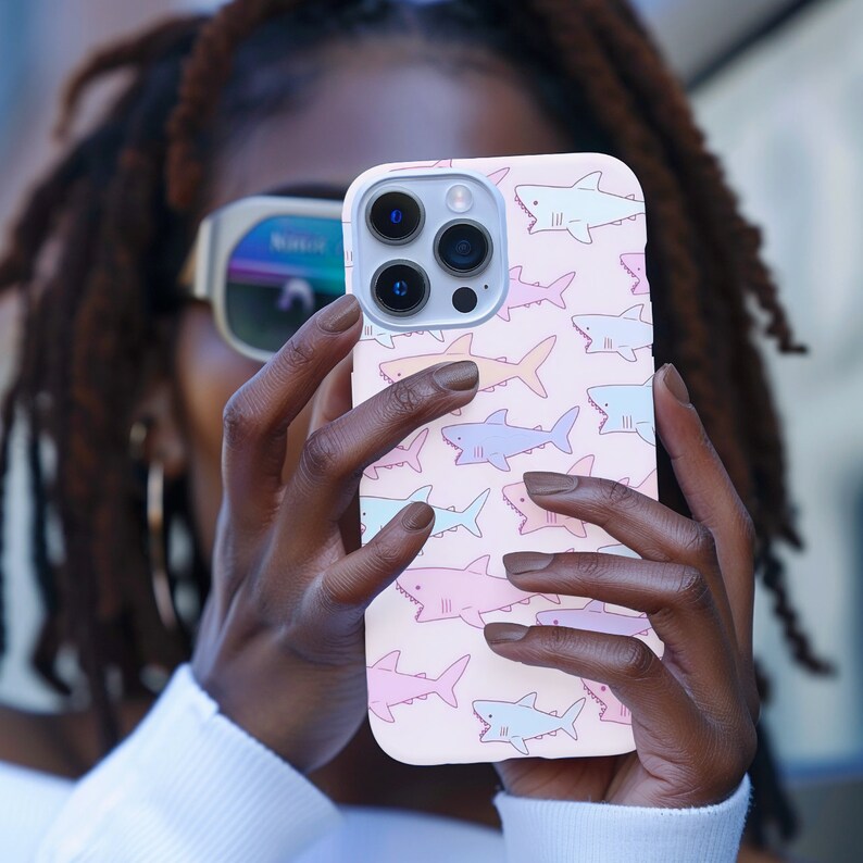 Kawaii Shark Magsafe Phone Case, Soft Grunge iPhone Case, E-girl ...