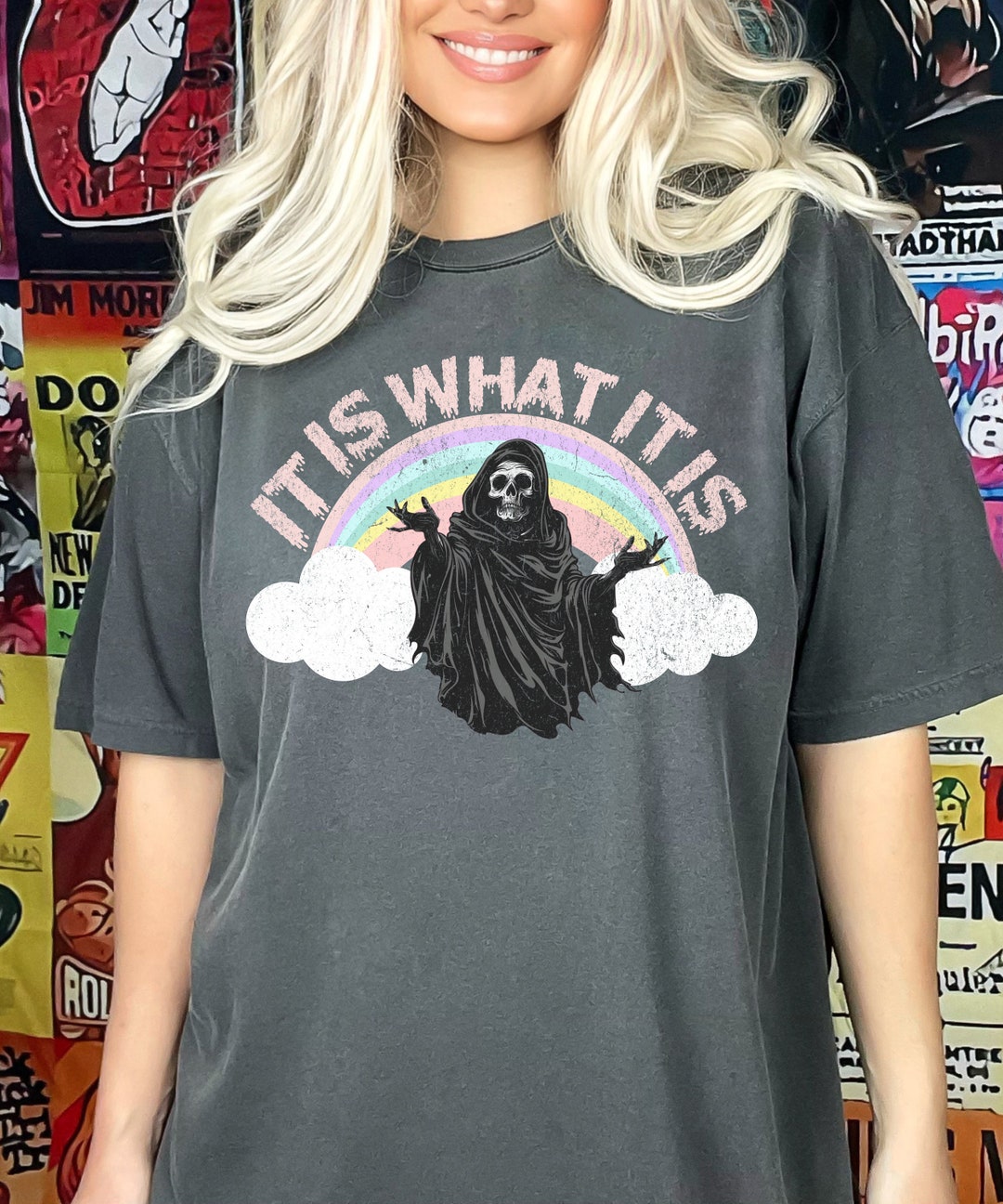 It is What It is Pastel Grim Reaper Shirt, Funny Tshirt, Emo T-shirt ...
