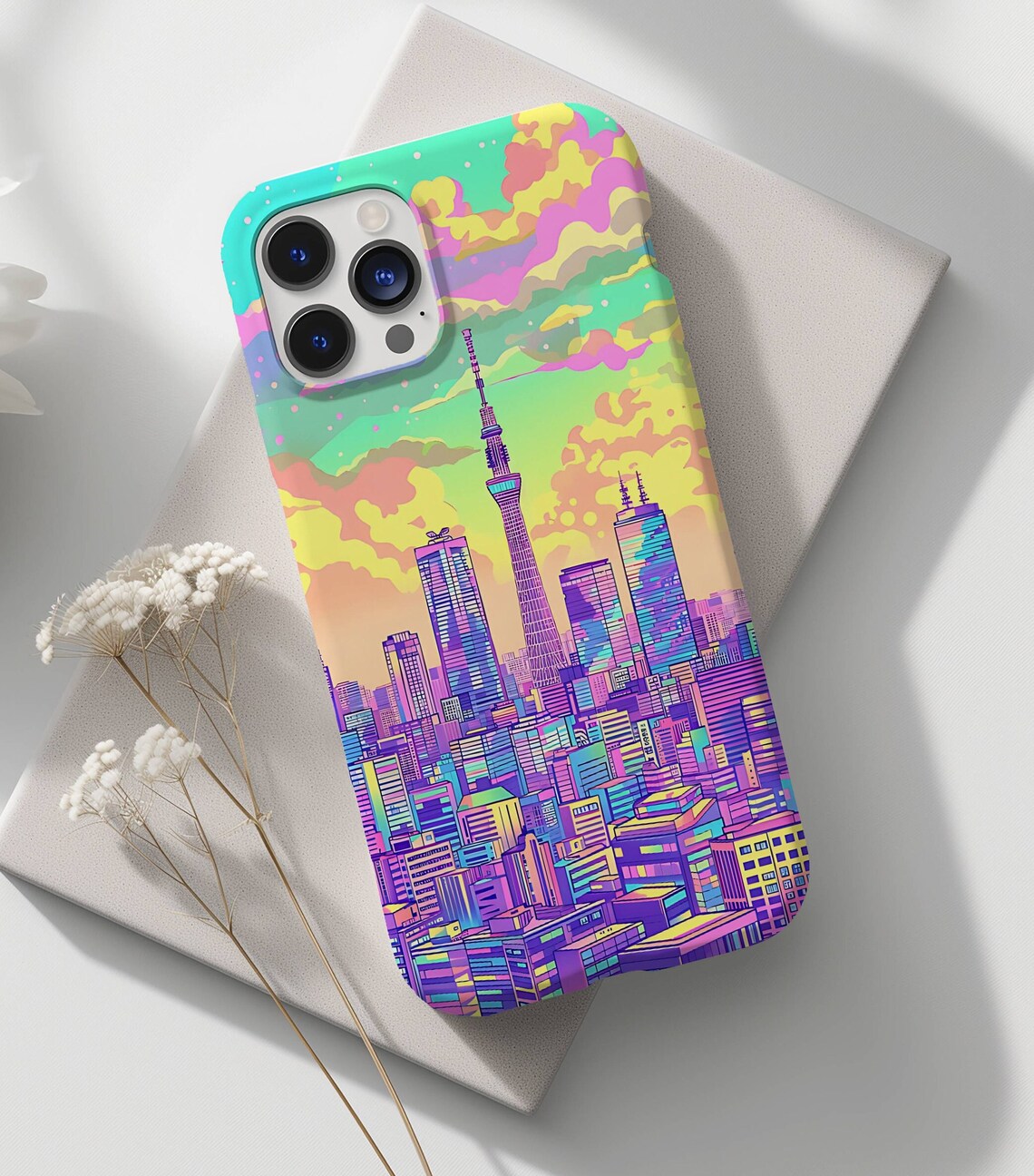 Tokyo Japan Skyline Tough Case, Vaporwave iPhone Case, Travel Galaxy ...