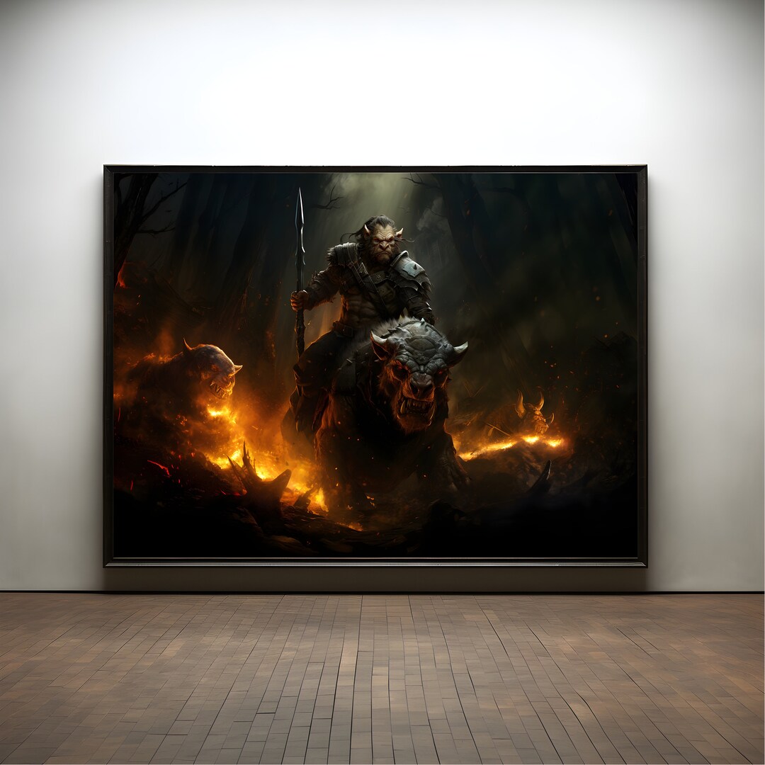 The Orc Warrior Premium Poster on Matte Paper Decoration Wall Gift Idea ...