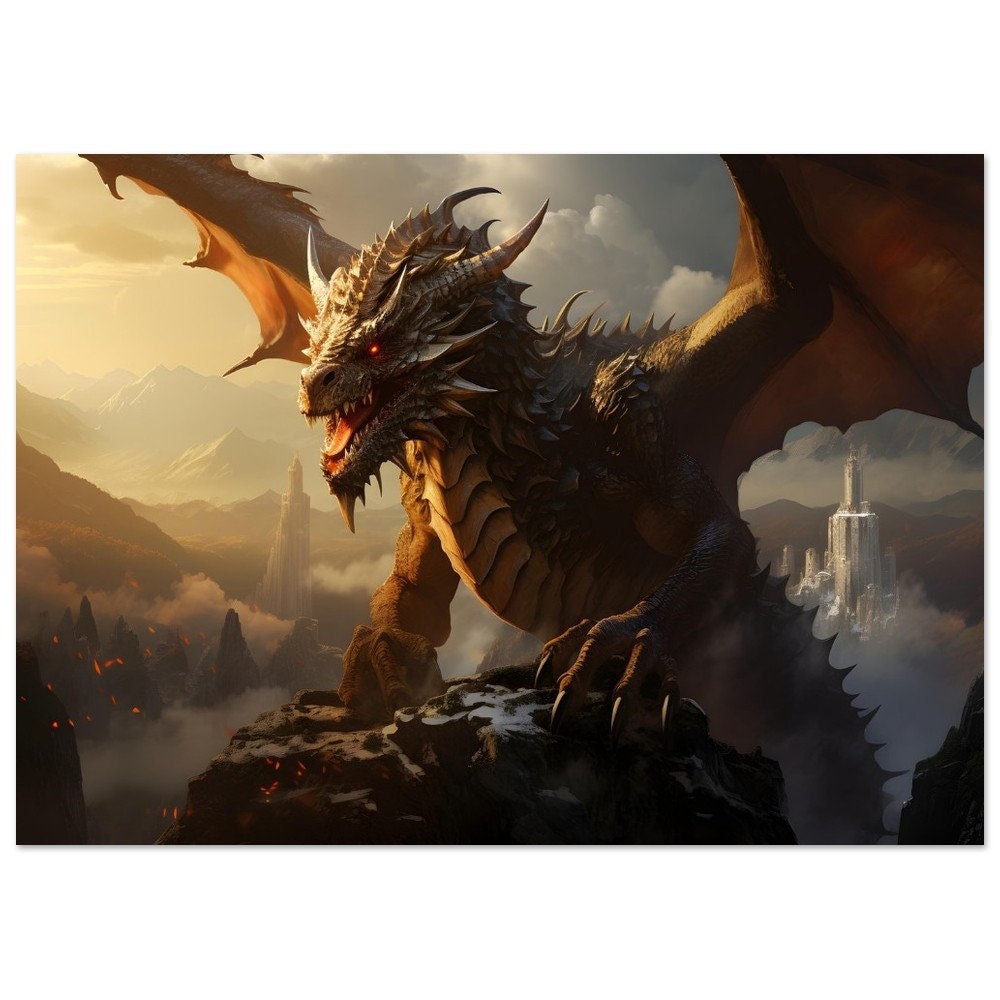 Dragon Vermithrax Premium Poster on Matte Paper Decoration Wall Gift ...