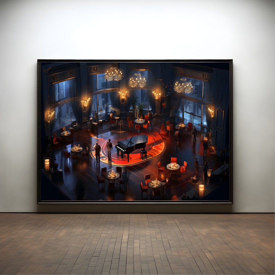 Retro Grand Piano Sounds in the Style of Gatsby Premium Poster - Etsy