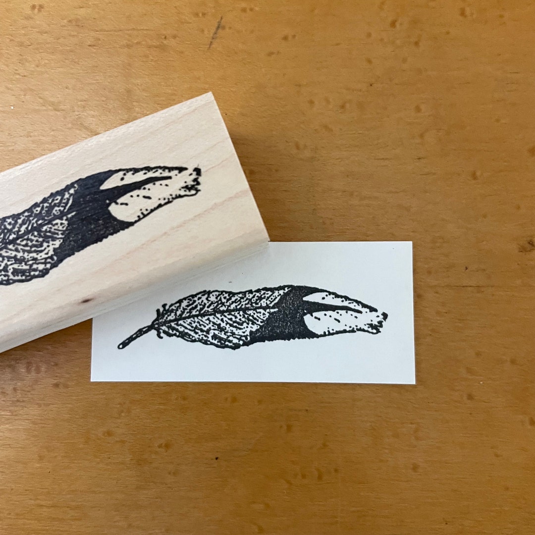 Dove Feather Rubber Stamp, Handmade Art Journal Supply (2x1/2 In) 36 - Etsy