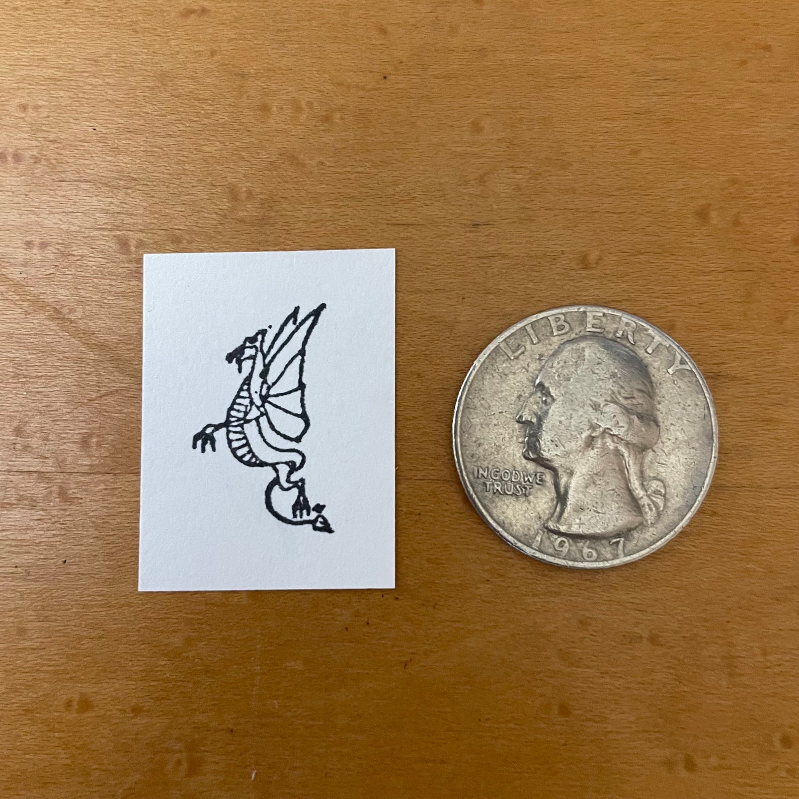 Small Dragon Rubber Stamp, ERA Graphics, Art Journal Supply 33 - Etsy