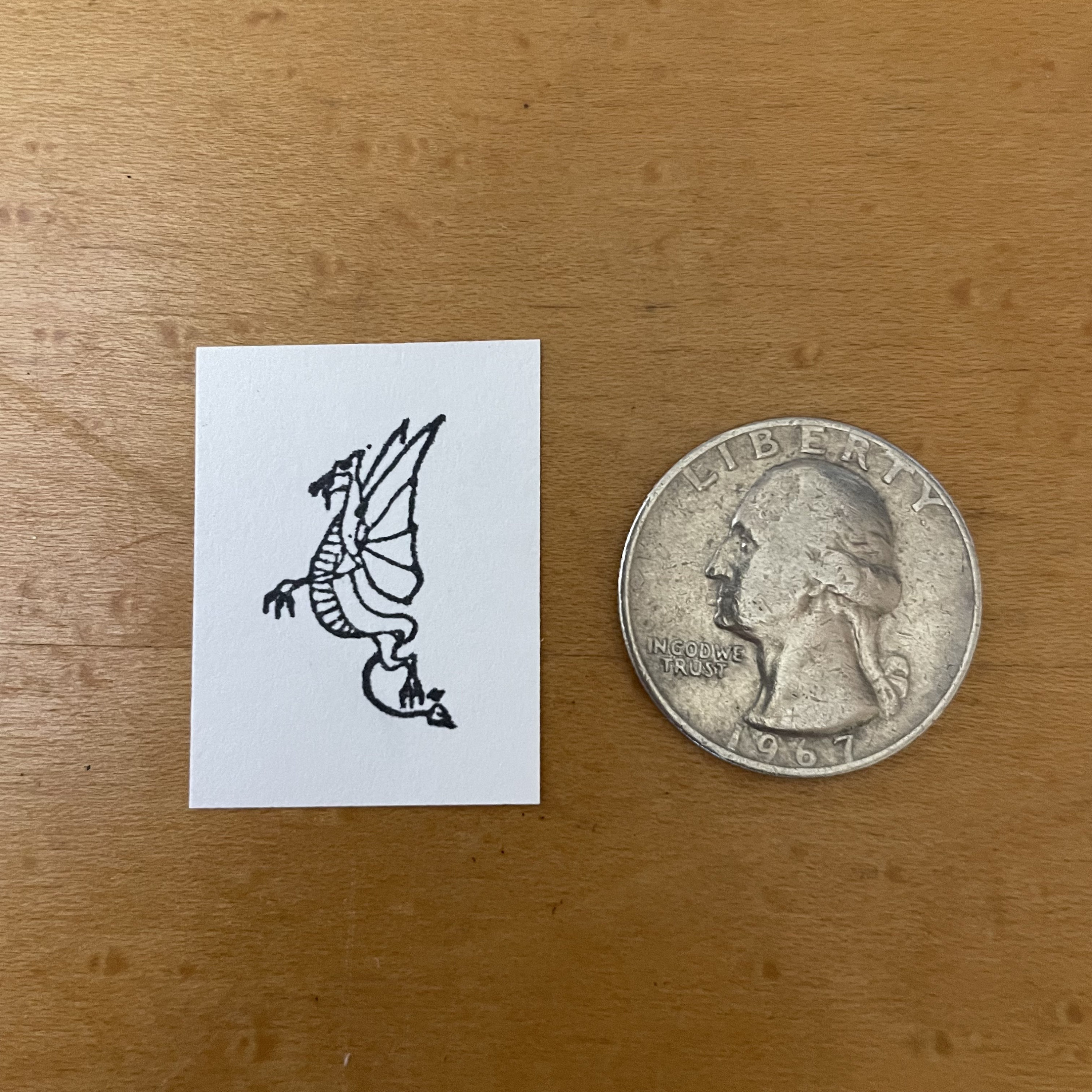 Small Dragon Rubber Stamp, ERA Graphics, Art Journal Supply 33 - Etsy