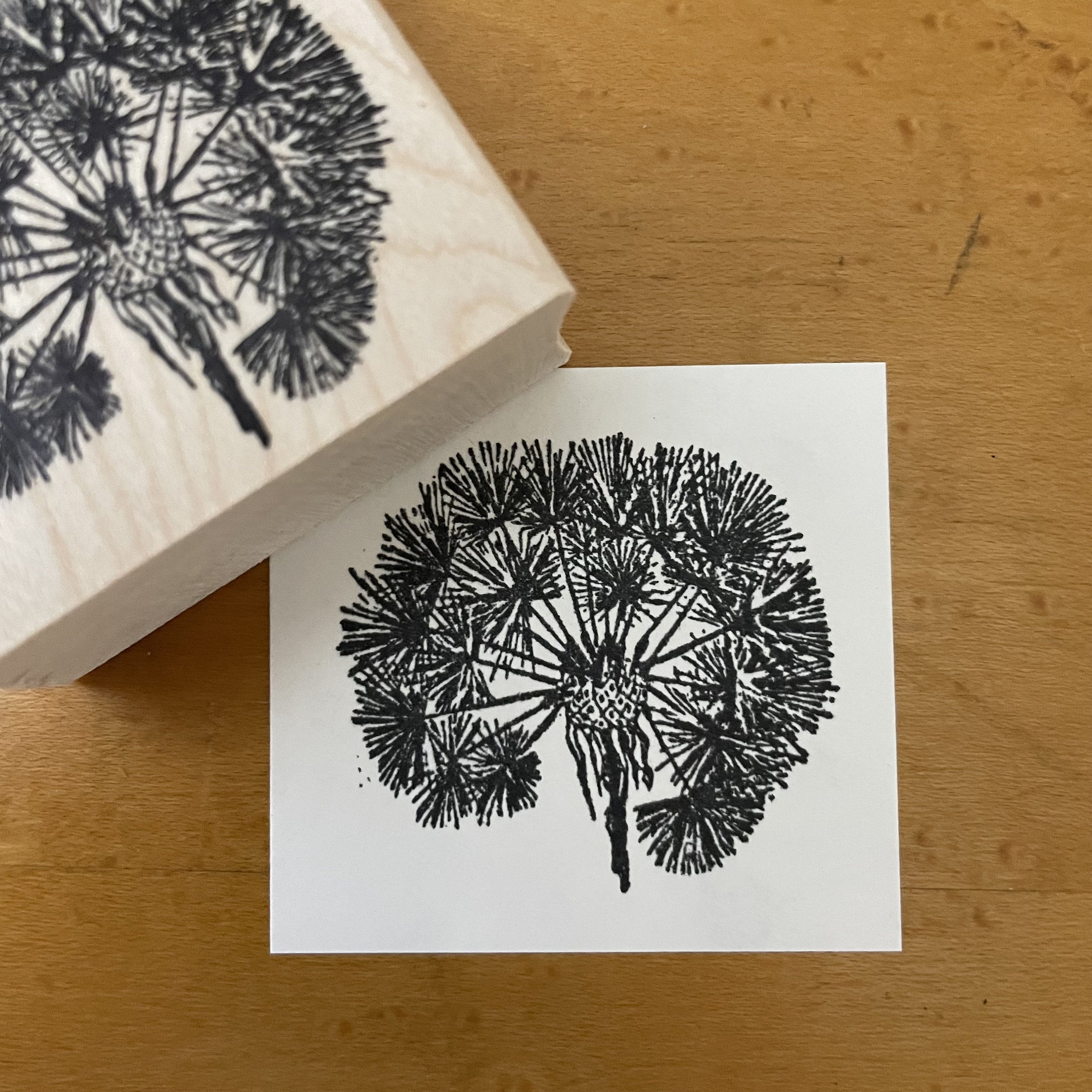 Dandelion Head (S) Rubber Stamp, Dandelion Stamp, Journal and Scrapbook ...