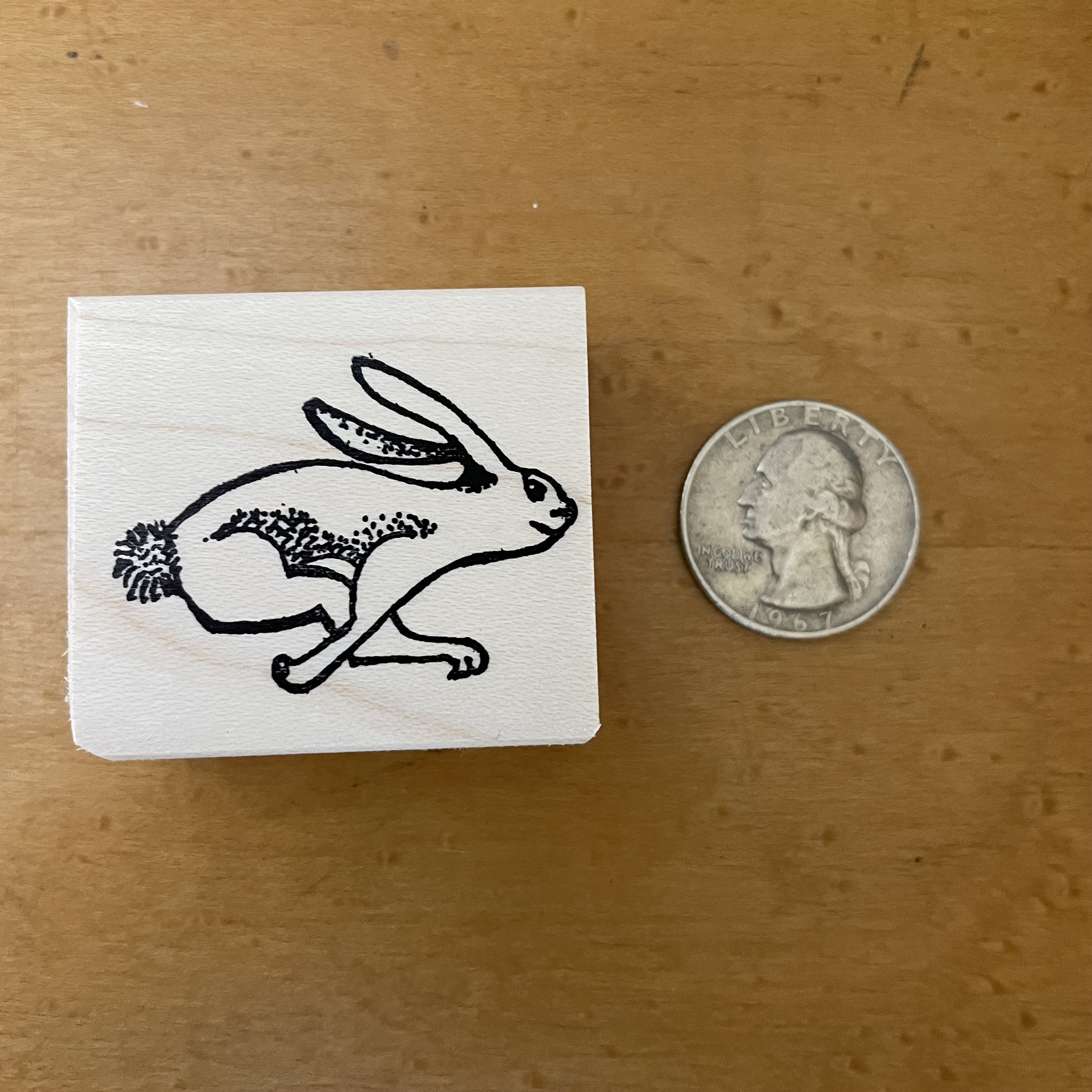 Running Rabbit Rubber Stamp, Rabbit Stamp, Journal and Scrapbook Supply ...