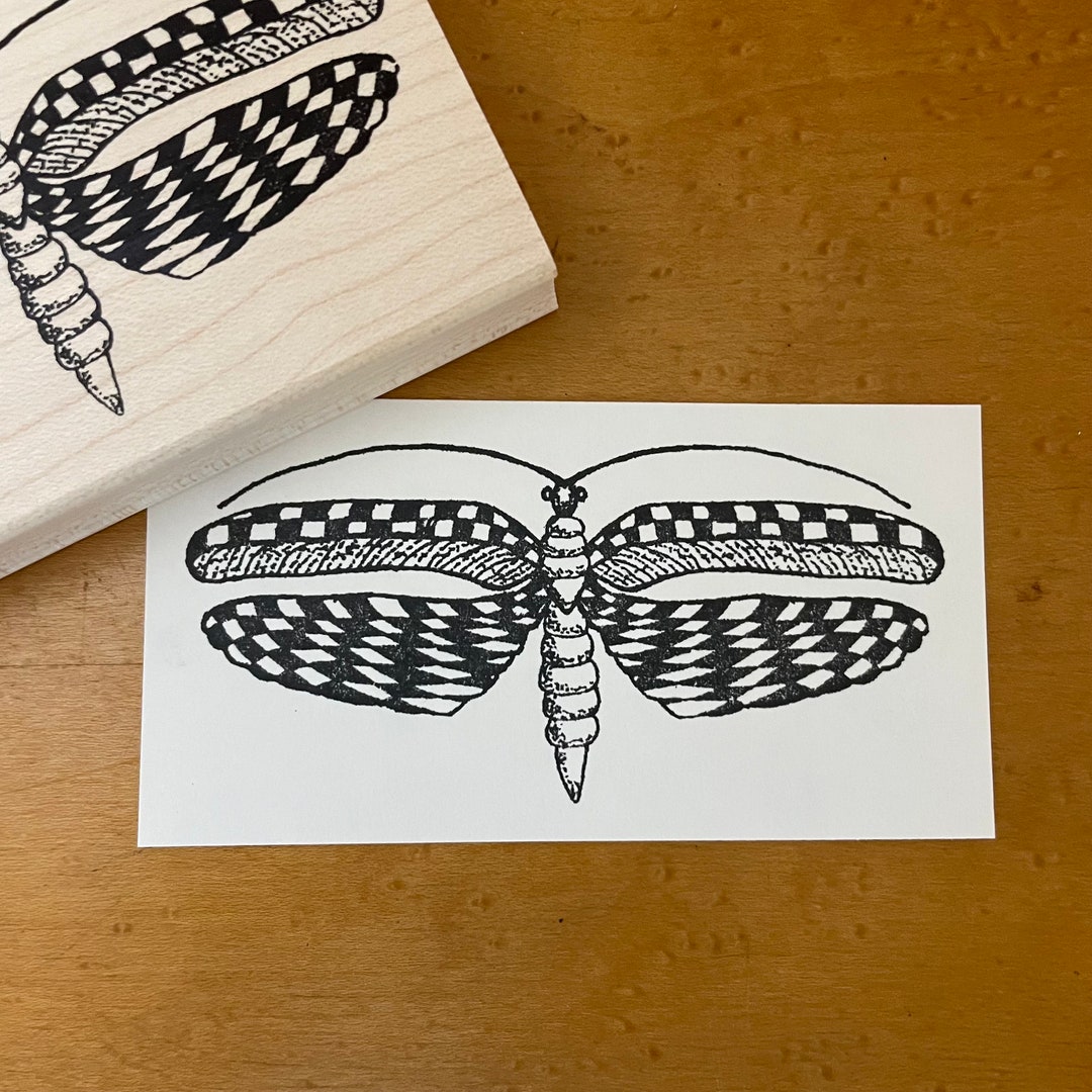 Dragonfly (L) Rubber Stamp, Dragonfly Stamp, Journal and Scrapbook ...