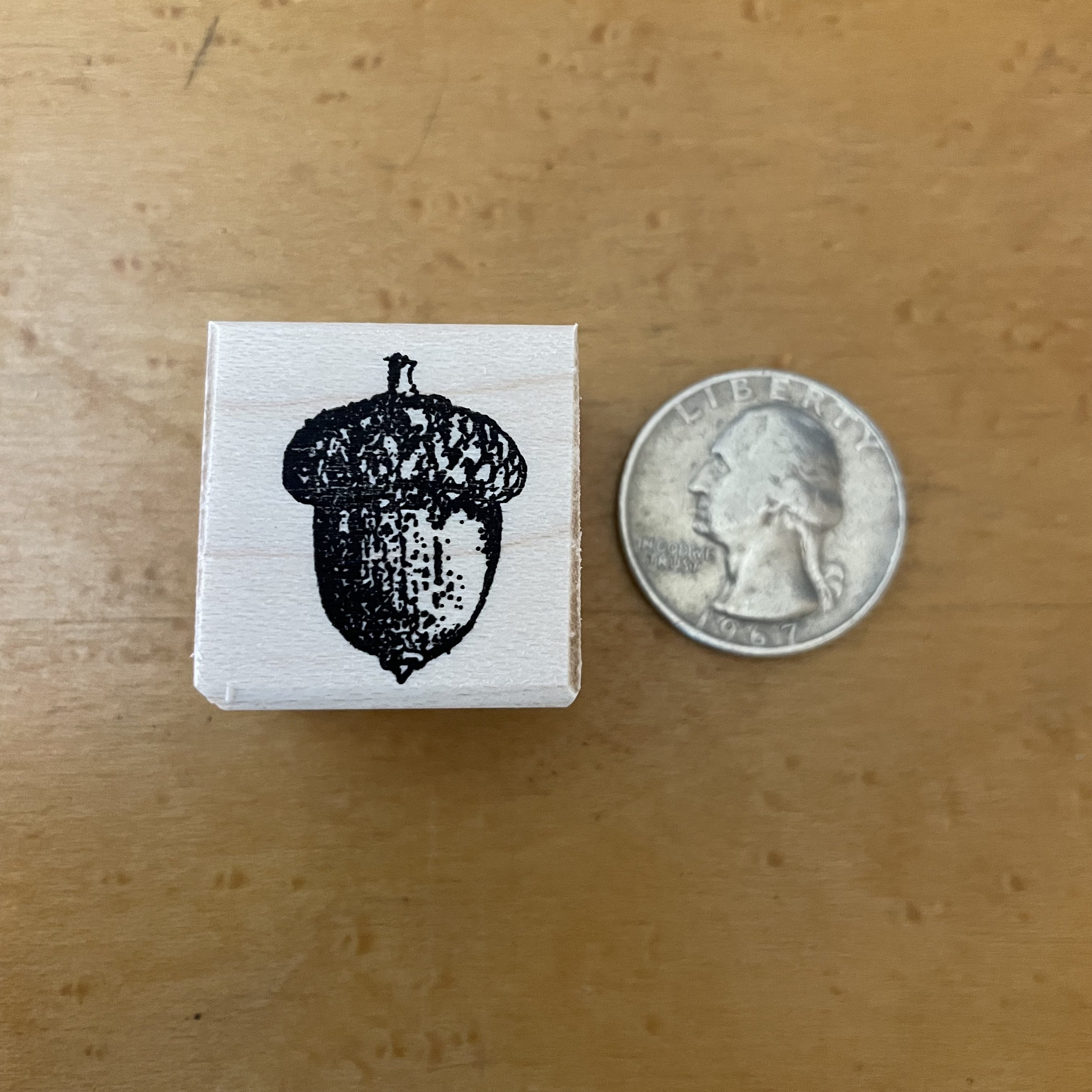 Acorn Rubber Stamp, Oak Tree Stamp, Journal and Scrapbook Supply, Art ...