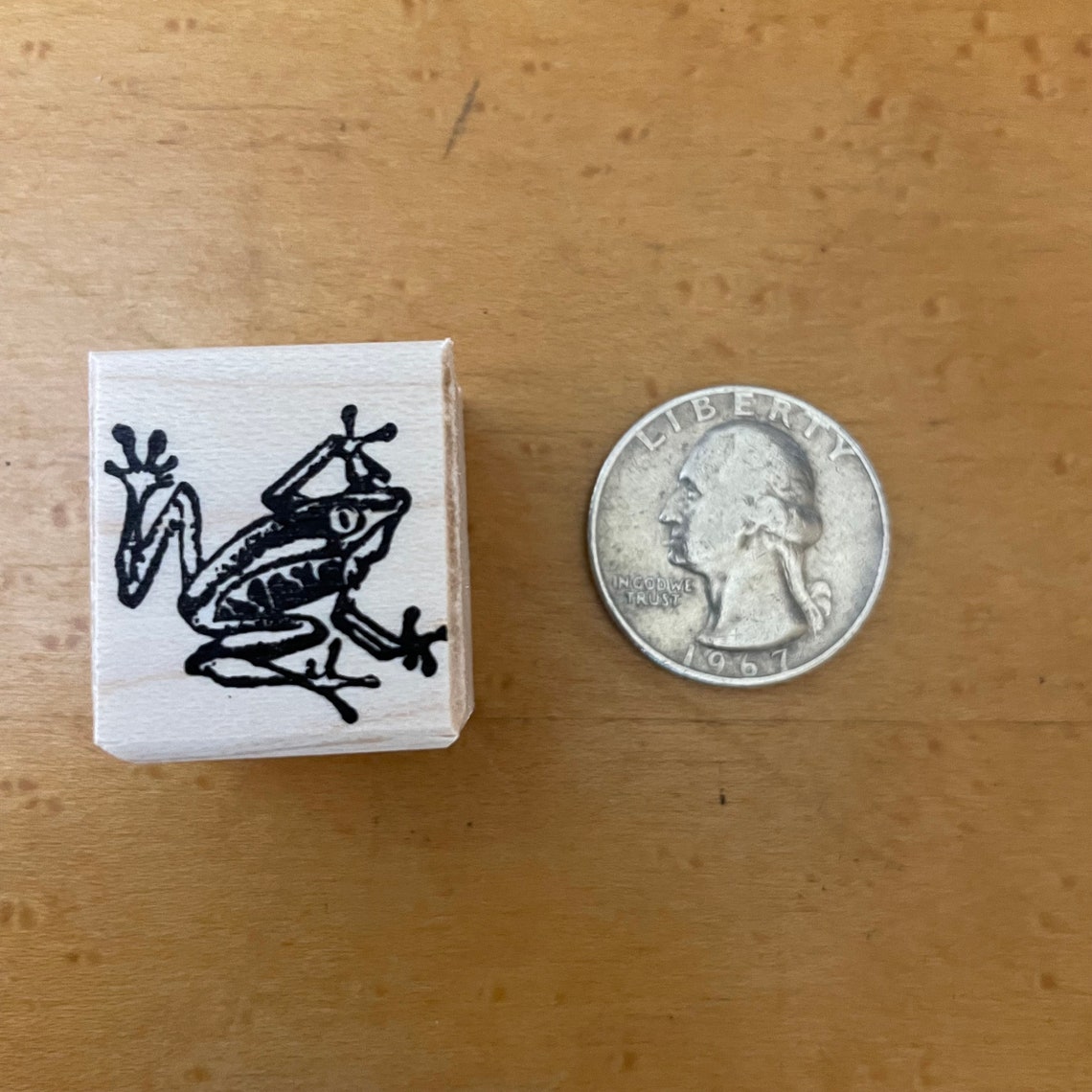 Small Frog I Rubber Stamp, Frog Stamp, Journal and Scrapbook Supply ...