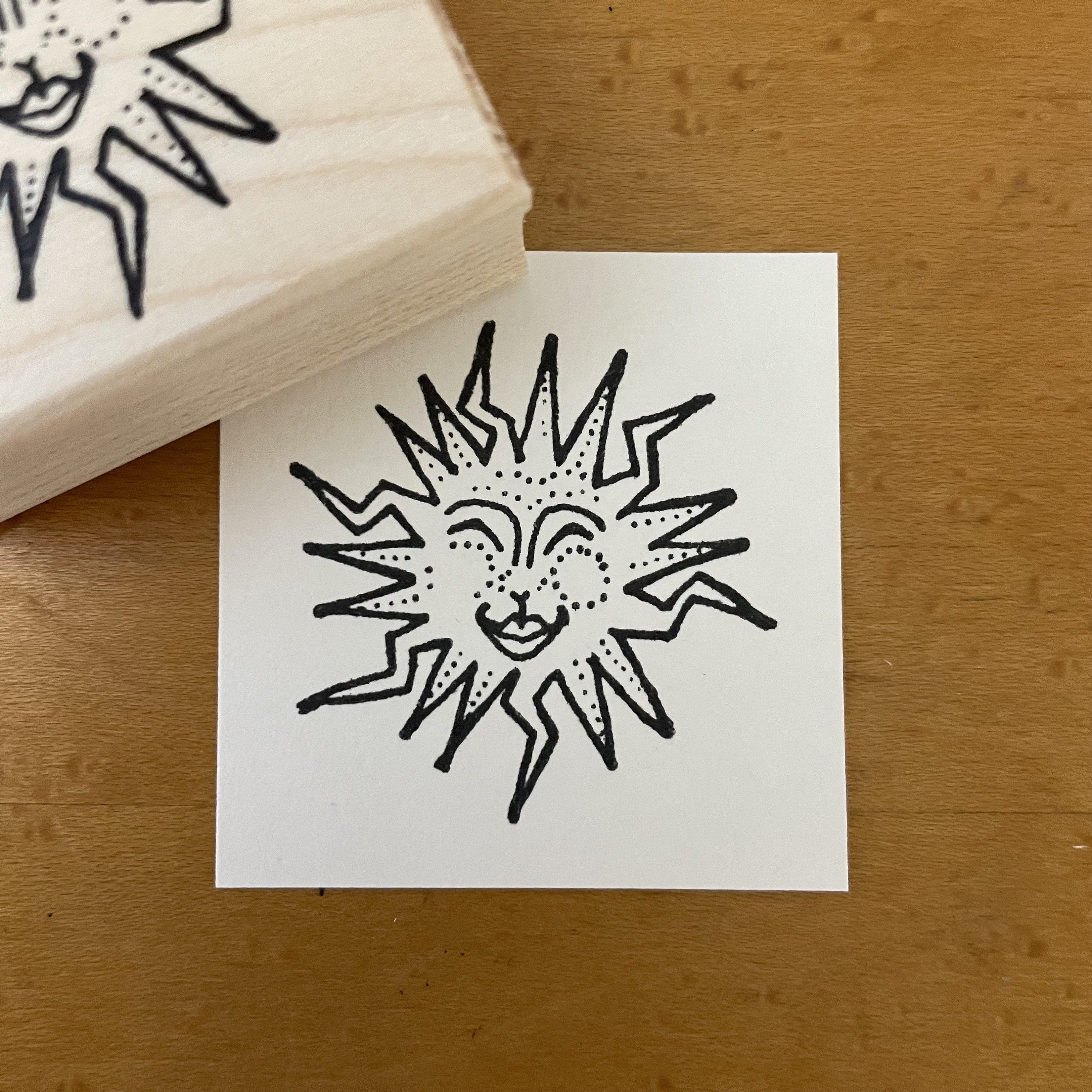 Smiling Sun Rubber Stamp, Sun Stamp, Journal and Scrapbook Supply, Art ...