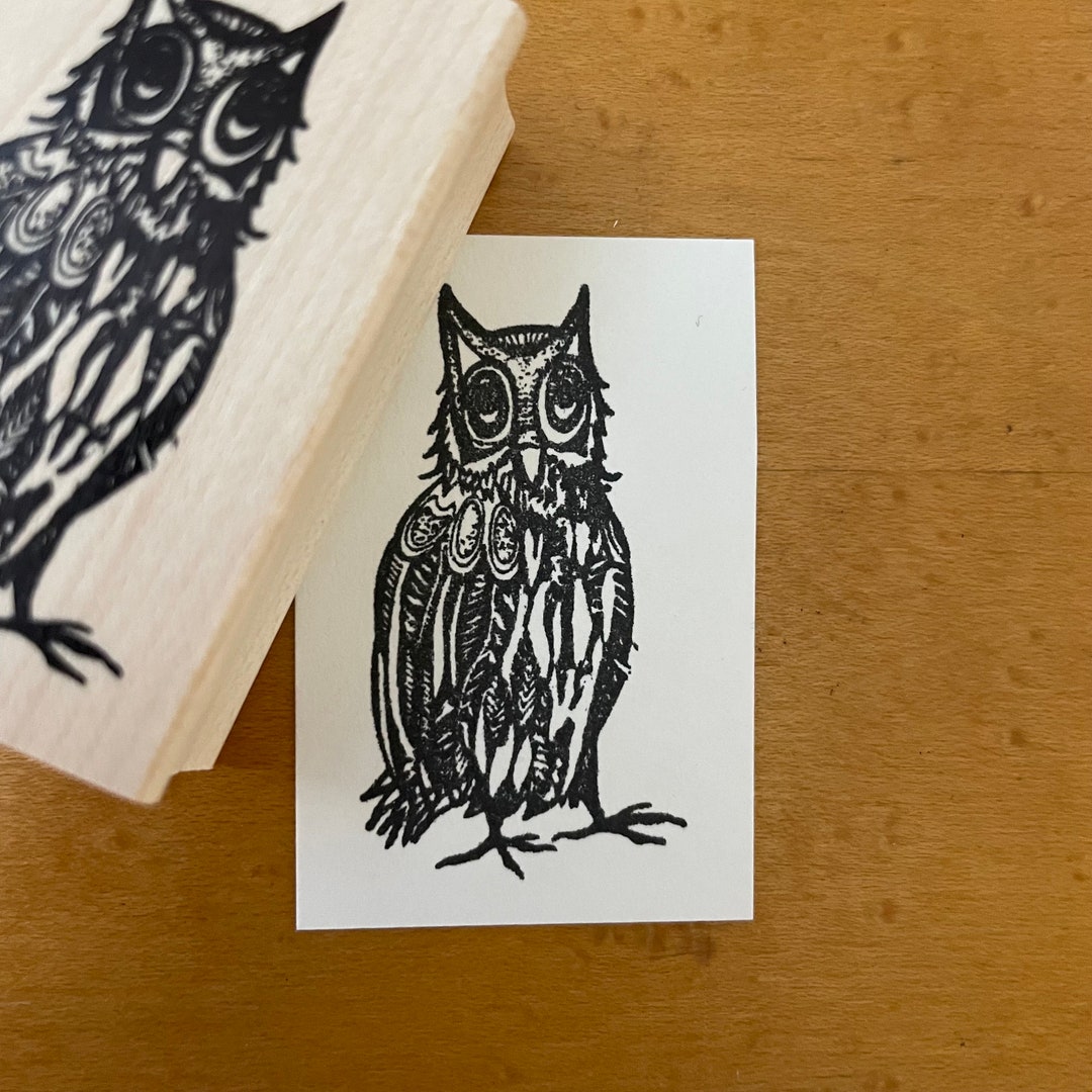 Barn Owl Rubber Stamp, Inuit Art, Journal Supply (1x1 7/8 Inches) 9 - Etsy