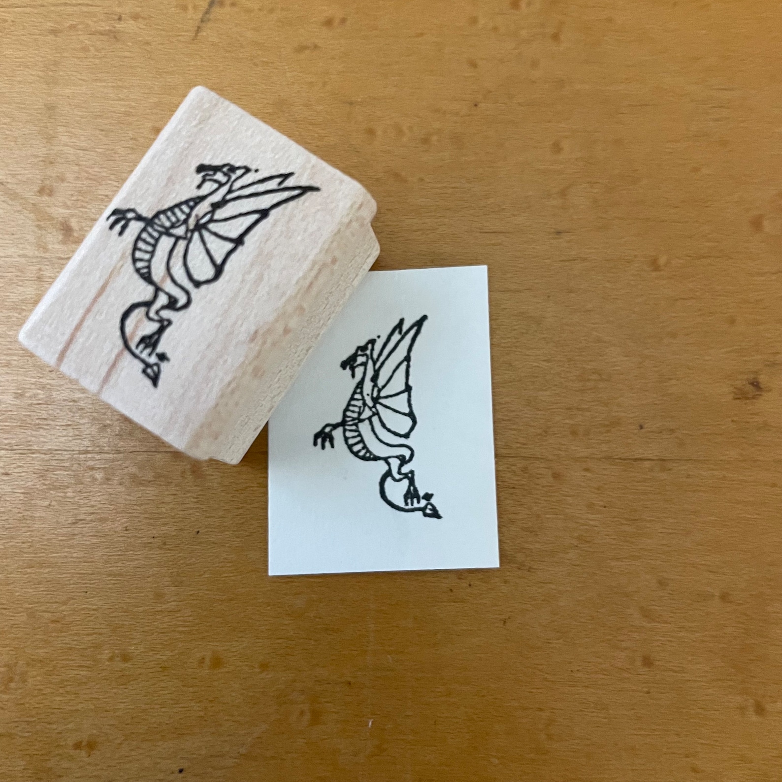 Small Dragon Rubber Stamp, ERA Graphics, Art Journal Supply 33 - Etsy