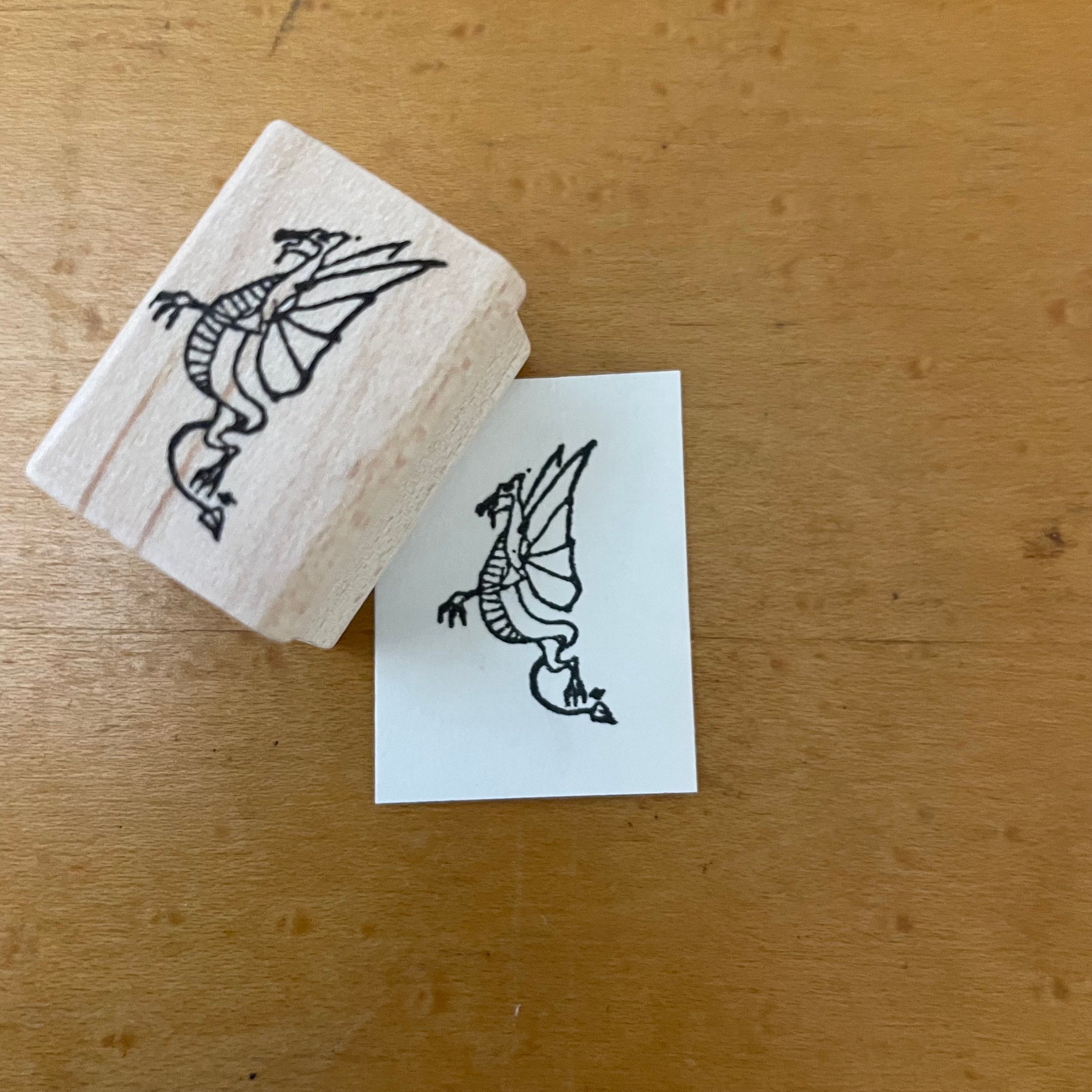 Small Dragon Rubber Stamp, ERA Graphics, Art Journal Supply 33 - Etsy