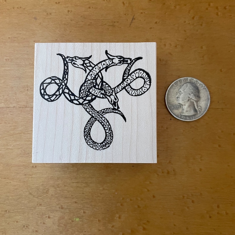 Twining Snakes Rubber Stamp, Snake Stamp, Journal and Scrapbook Supply ...