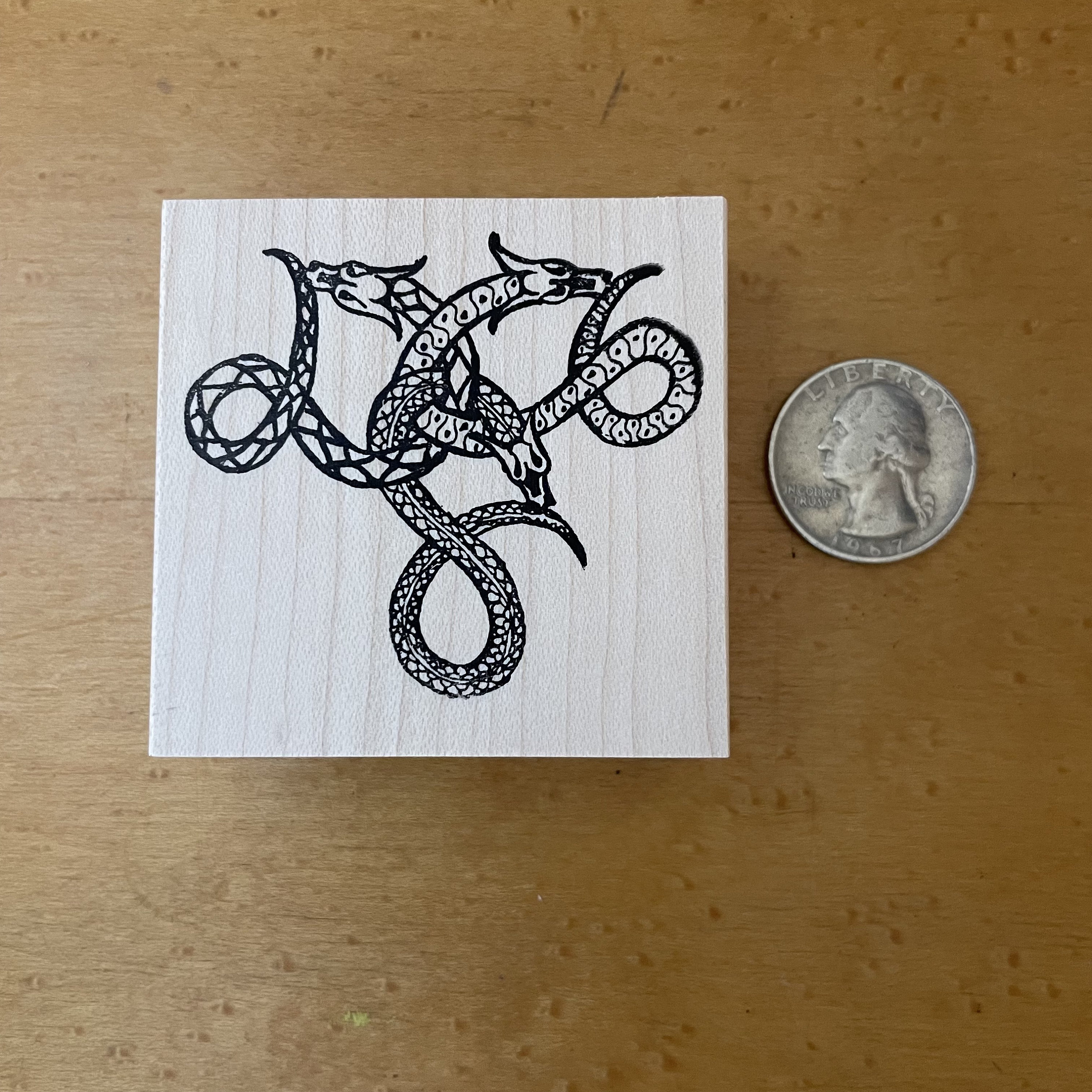 Twining Snakes Rubber Stamp, Snake Stamp, Journal and Scrapbook Supply ...