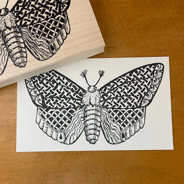 Moth Stamp - Etsy