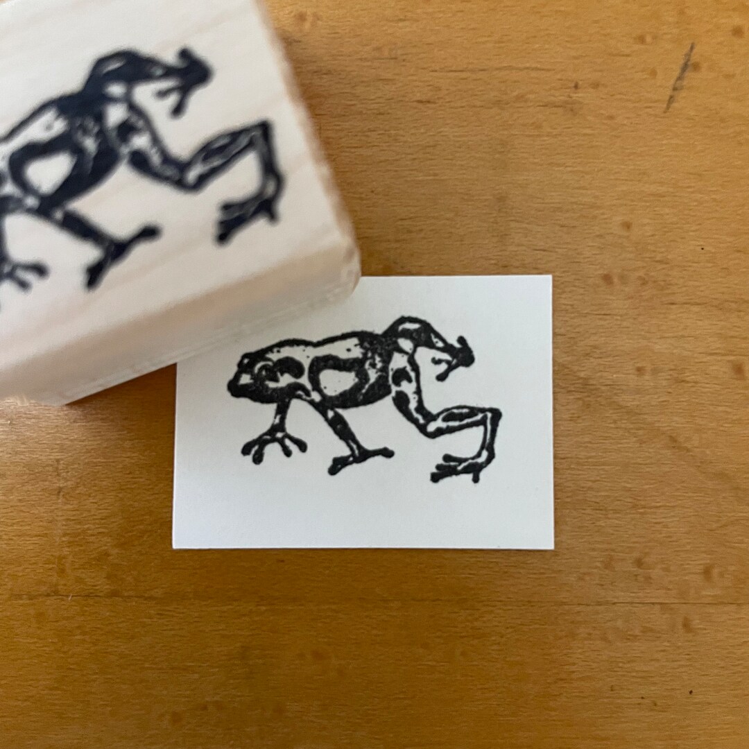 Spotted Frog (S) Rubber Stamp, Frog Stamp, Journal and Scrapbook Supply ...