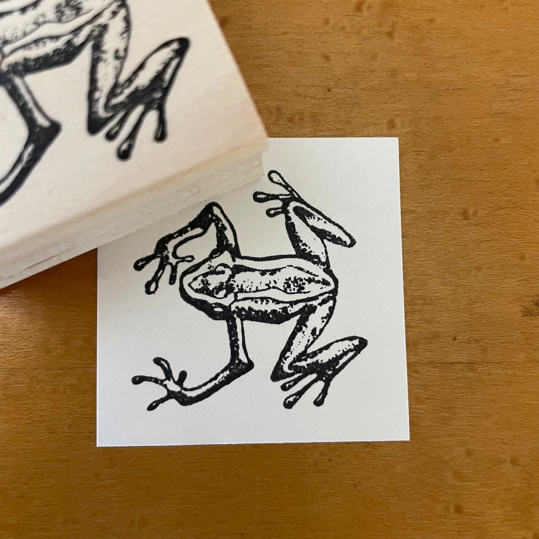 Small Frog II (L) Rubber Stamp, Frog Stamp, Journal and Scrapbook ...