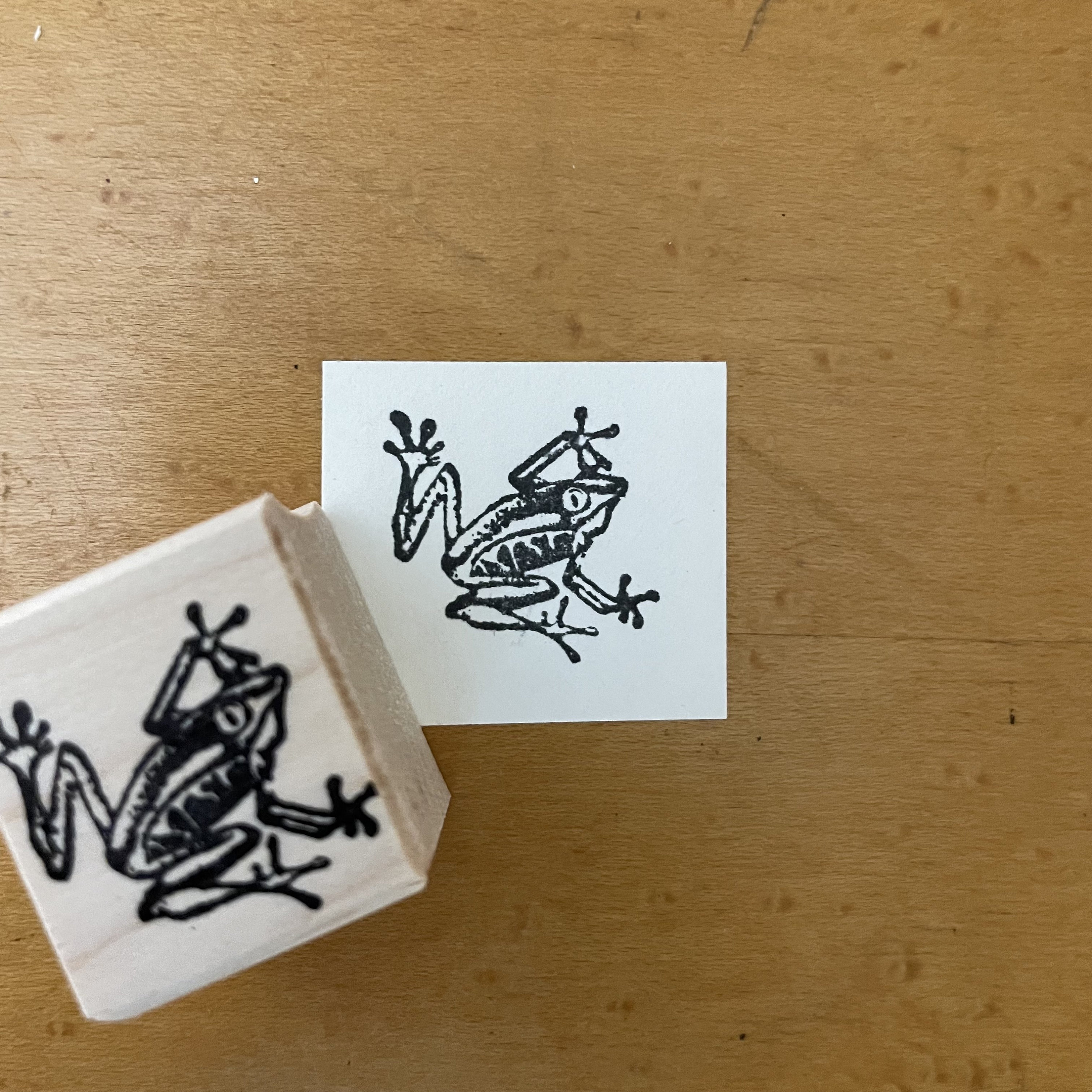 Small Frog I Rubber Stamp, Frog Stamp, Journal and Scrapbook Supply ...