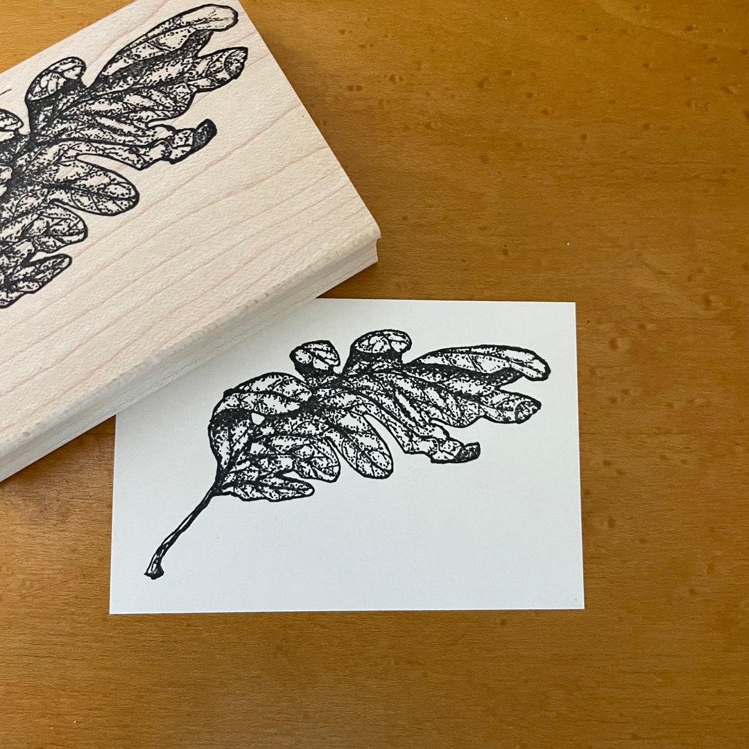 Falling Oak Leaf Rubber Stamp, ERA Graphics Art Journal Supply 38 - Etsy