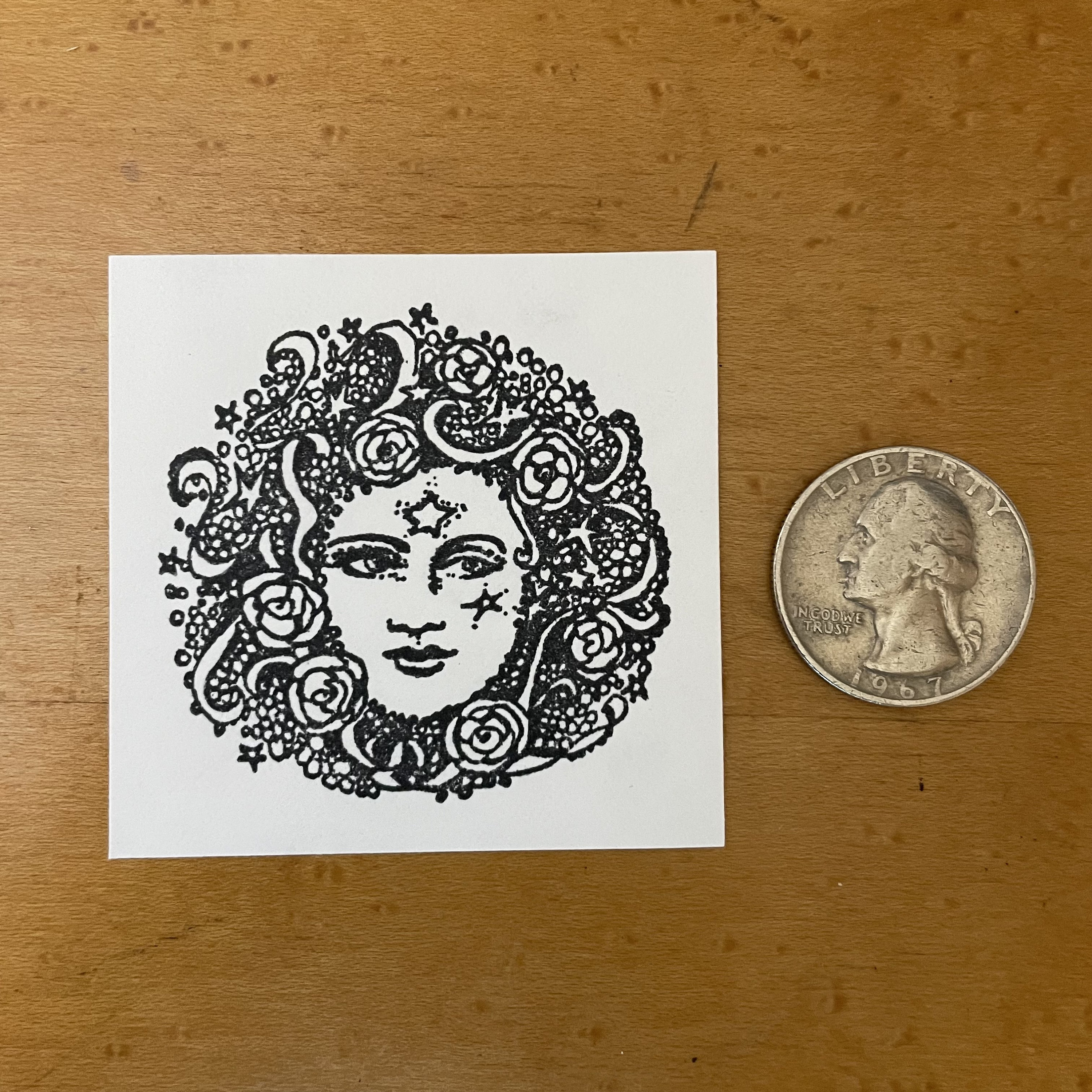 Sophia - Goddess of Wisdom Rubber Stamp, Face Stamp, Journal and ...
