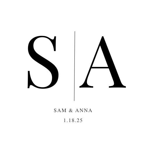 Modern, Simple Wedding Logos, Simple Wedding Logo for Koozies, Cups ...