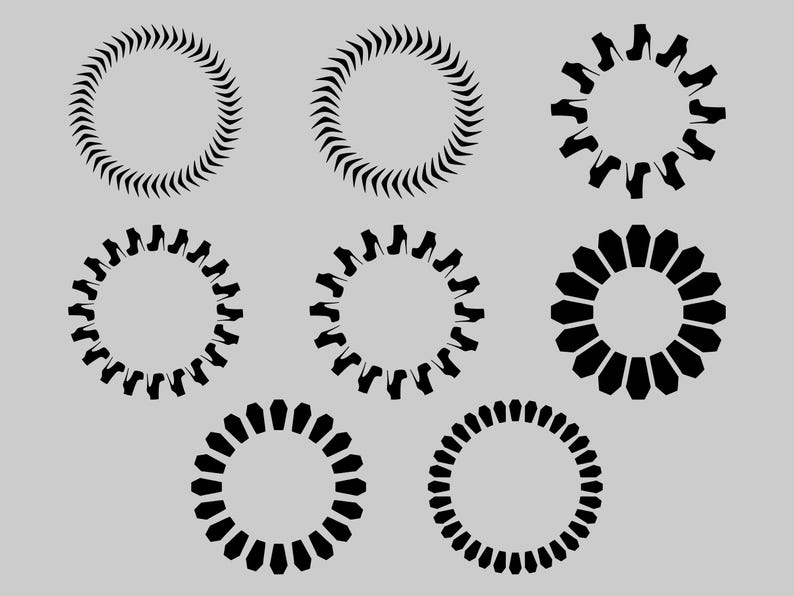 Circular Frames SVG, Round Frame, Doodle Circle SVG, Tribal Circle ...