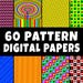 60 Pattern Digital Papers. Geometric Patterns, Colourful Patterns ...