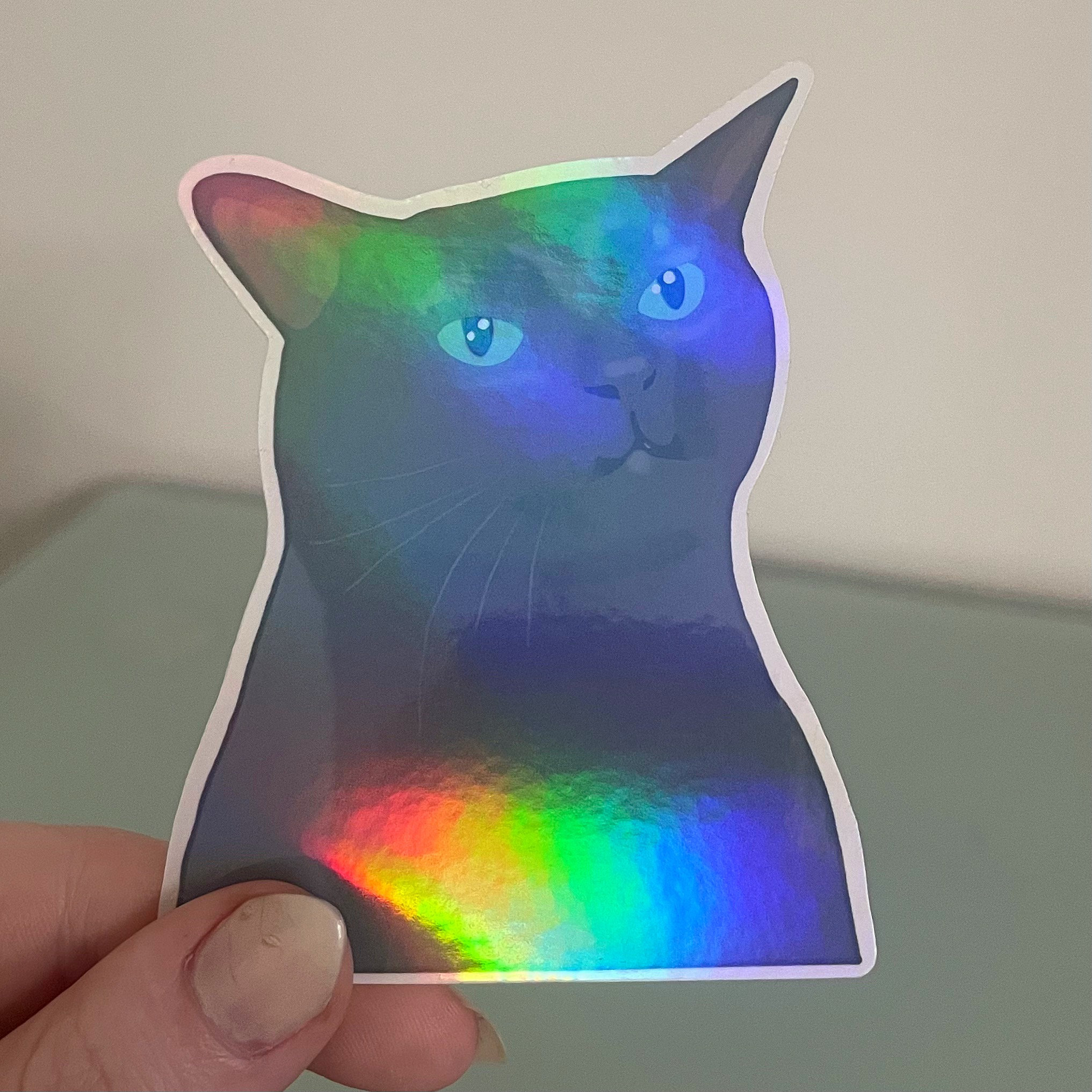 Unimpressed Meme Cat Sticker Laptop Sticker - Etsy UK