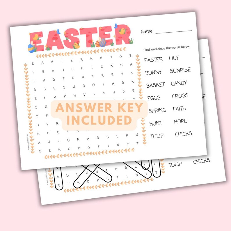 Printable Easter Word Search | Fun Spring Activity for Kids and Adults ...