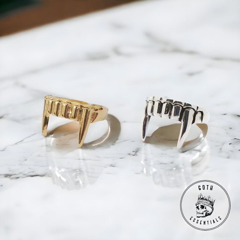 Vampire Fangs Ring Gothic Vampire Rings Goth Fantasy Jewelry Vampires ...