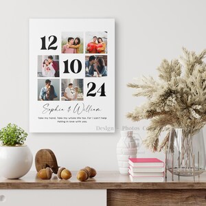 Couples Gift Personalised Collage Print Gift for Boyfriend, Girlfriend ...