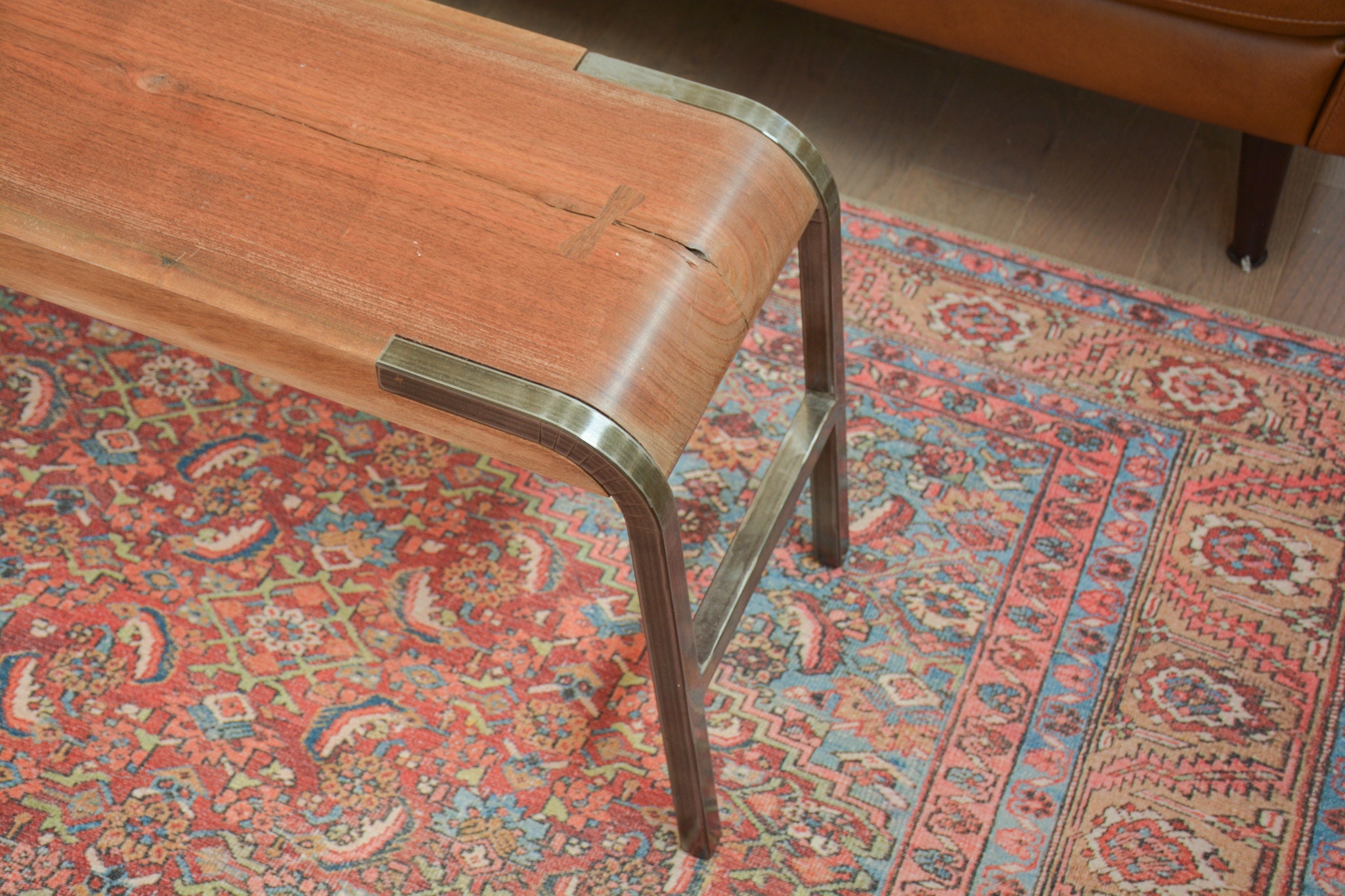 Mid-century Modern Shoe Rack Bench, Dining Bench, Entryway Bench ...