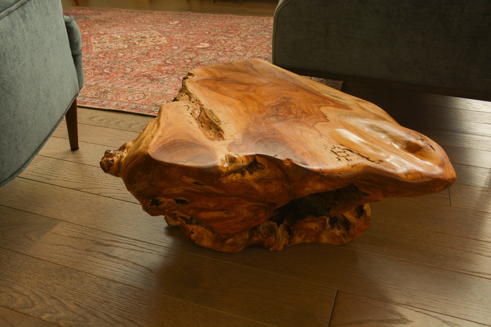 Solid Teak Root Coffee Table 25 X 28 - Etsy