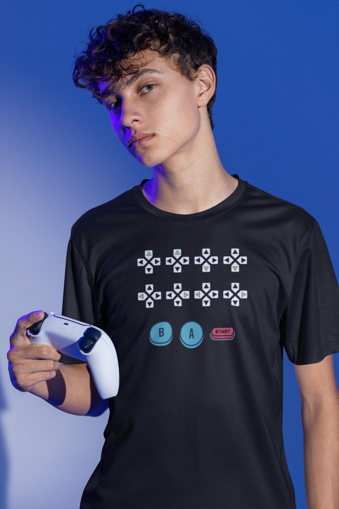 Classic Video Game Cheat Code Shirt, Retro Gaming Gift, Konami Code T ...