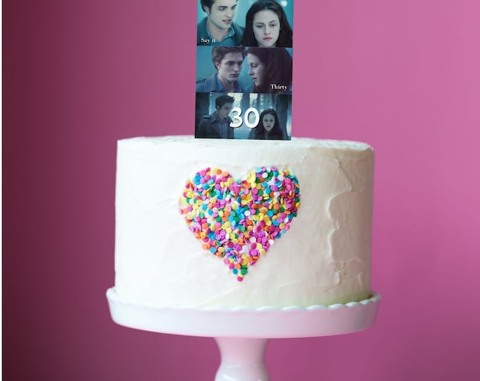 Twilight Cake Topper, Bookish, Twilight Saga, Custom Cake Top, Team ...