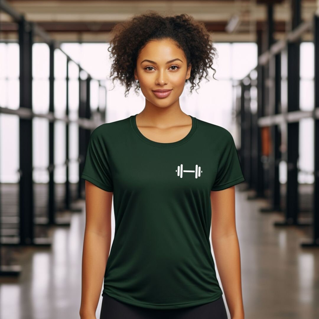 Dumbbell Gym Workout Crop Top T-shirt, Gym Shirt, Workout Crop Top ...