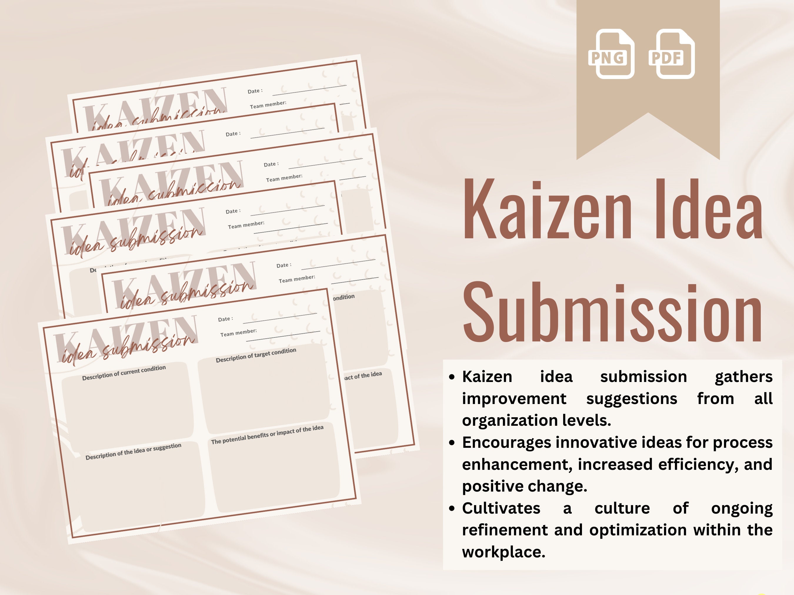 Kaizen Form Kaizen Idea Submission Kaizen Lean Management Idea - Etsy