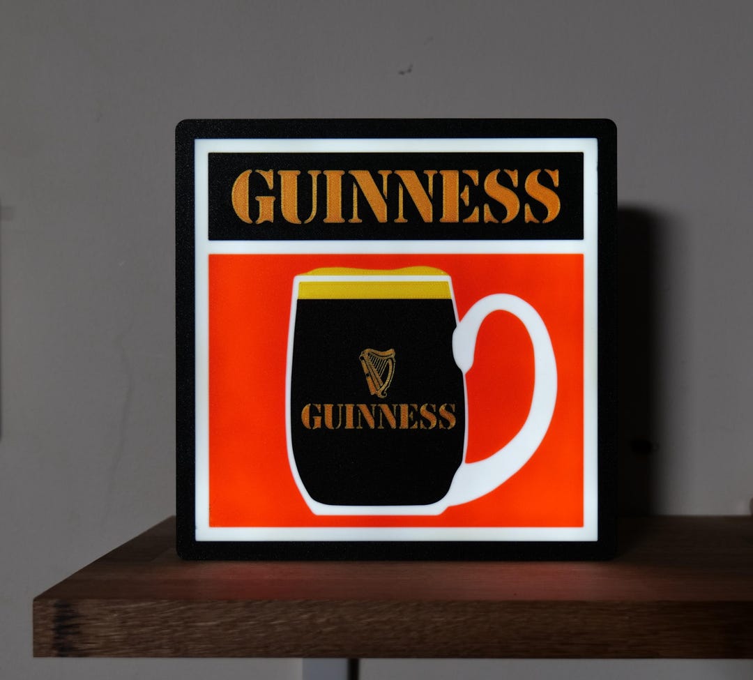 USB LED Light Box - Guinness 1960's Red Box - Etsy UK